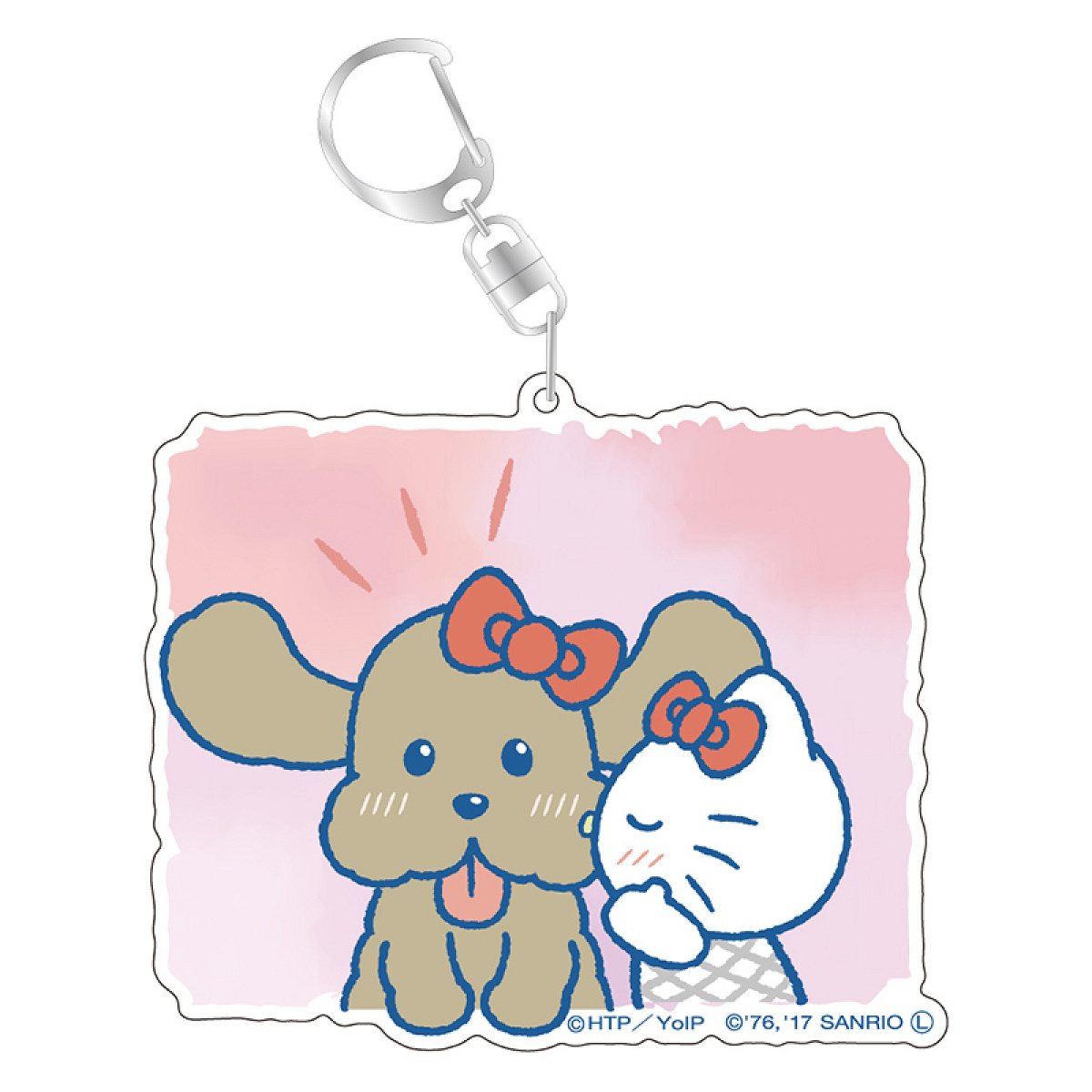 ユーリ!!! on Ice×サンリオ デカキーホルダー マッカチン＆ハローキティ スタンプver. B| キャステル | CASTEL ディズニー情報